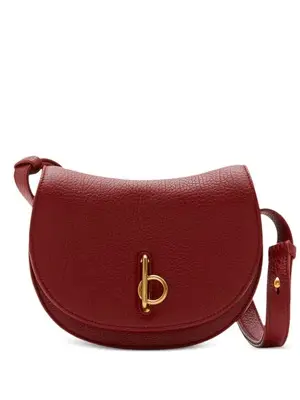 Burberry Mini Rocking Horse Leather Crossbody Bag - Red