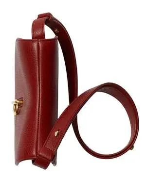 Burberry Mini Rocking Horse Leather Crossbody Bag - Red