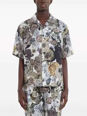 Marni Floral-print Silk Shirt - Neutrals