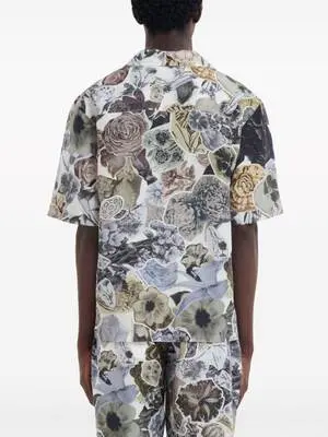Marni Floral-print Silk Shirt - Neutrals