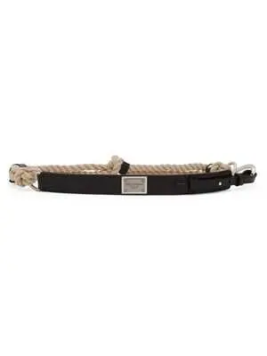 Dolce & Gabbana Logo-plaque Leather Belt - Brown