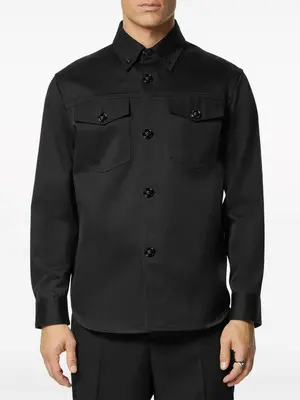 Versace Medusa-button Cotton Shirt Jacket