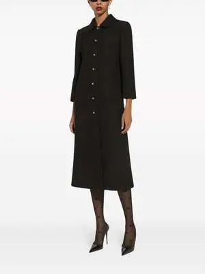 Dolce & Gabbana Logo-button Single-breasted Coat
