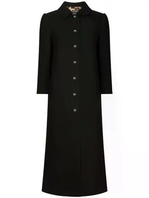 DOLCE & GABBANA Dolce & Gabbana Logo-Button Single-Breasted Coat