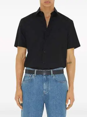 Burberry Ekd-motif Cotton Shirt - Blue