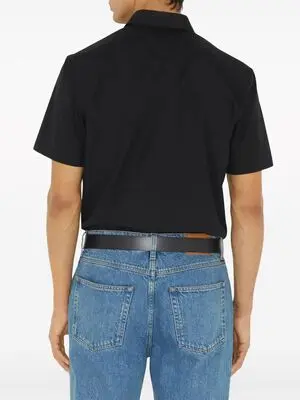 Burberry Ekd-motif Cotton Shirt - Blue