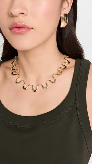 ADINA EDEN Thin Squiggle Necklace