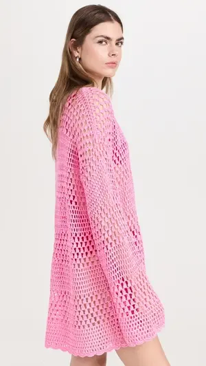 Show Me Your Mumu Crochet Paula Pullover - Bubblegum Pink