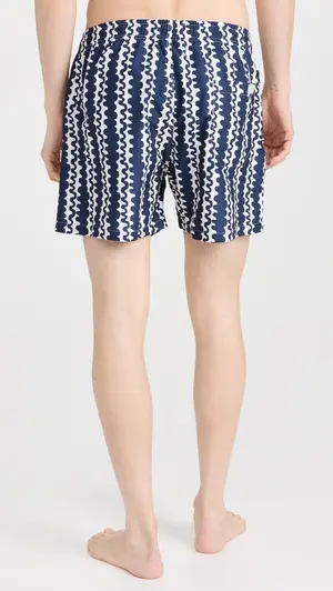 Oas Scribble Swim Shorts 5 - Blue