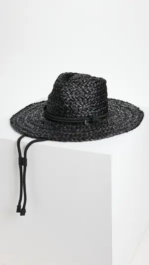 Rag & Bone Braided Straw Hat - Black