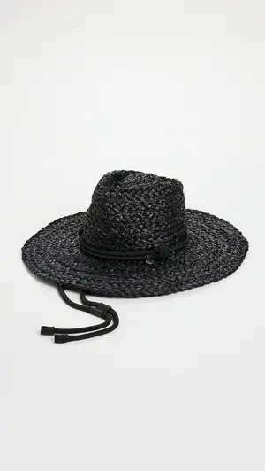 Rag & Bone Braided Straw Hat - Black