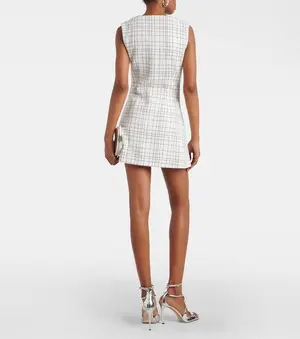 SAME Grace Checked Knitted Minidress