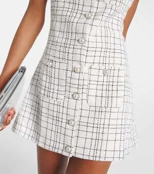 SAME Grace Checked Knitted Minidress