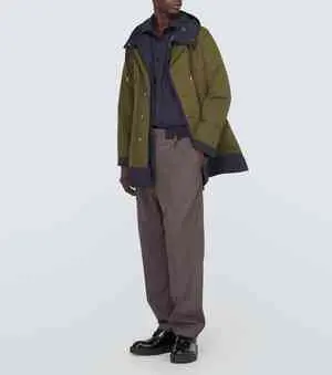 Sacai Reversible Cotton-blend Ripstop Coat