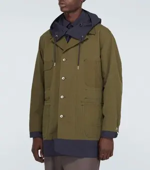 Sacai Reversible Cotton-blend Ripstop Coat