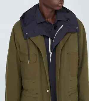Sacai Reversible Cotton-blend Ripstop Coat