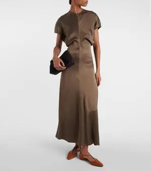 TOTEME T-strap Suede Flats - Brown