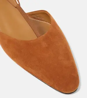 TOTEME T-strap Suede Flats - Brown