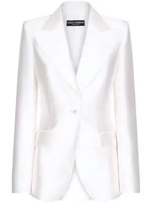 Women's White Silk Blazers