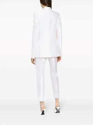 Dolce & Gabbana Turlington Single-breasted Silk Blazer - White