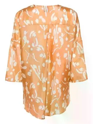 ALYSI Abstract-print Silk Blouse