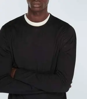 Loro Piana Knitted Virgin Wool Top - Black
