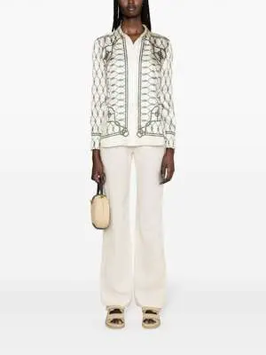 Tory Burch Knot-print Silk Shirt