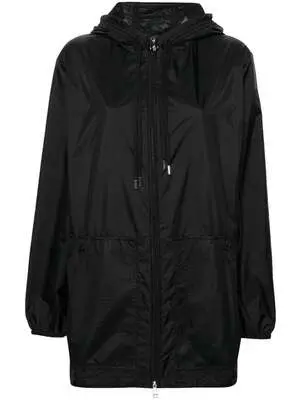 Moncler Mesh-panel Hooded Jacket - Black