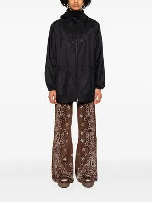 Moncler Mesh-panel Hooded Jacket - Black