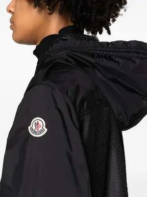 Moncler Mesh-panel Hooded Jacket - Black