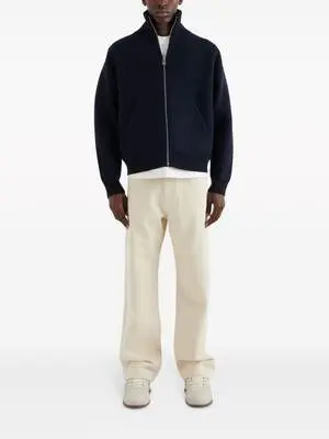 Axel Arigato Core Wool-blend Zipped Cardigan - Blue