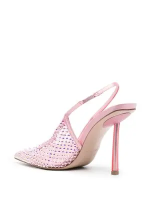 LE SILLA Gilda 100mm Crystal-embellished Pumps
