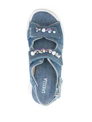 LE SILLA Yui Denim Wedge Sandals