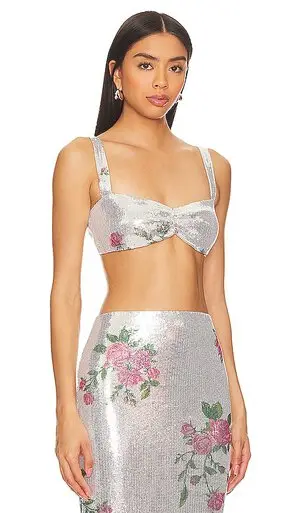 CAMILA COELHO Pia Sequin Micro Top
