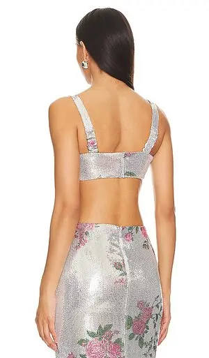 CAMILA COELHO Pia Sequin Micro Top