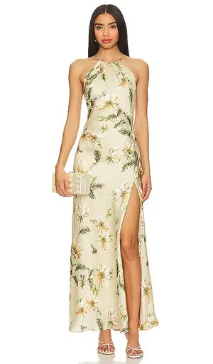 Astr The Label Elynor Maxi Dress - Gold Floral