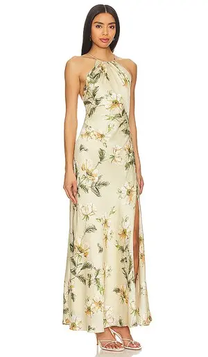 Astr The Label Elynor Maxi Dress - Gold Floral