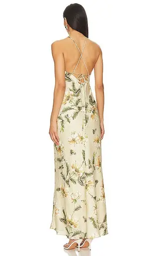 Astr The Label Elynor Maxi Dress - Gold Floral