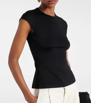 Tove Deca Jersey Top - Black