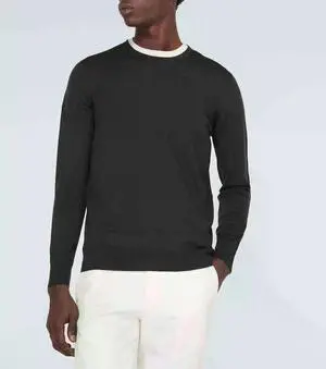 Loro Piana Knitted Virgin Wool Top - Black