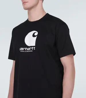 Junya Watanabe X Carhartt Logo Cotton Jersey T-shirt