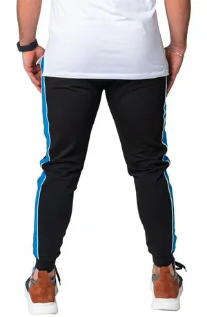 MACEOO Side Stripe Skinny Fleece Joggers