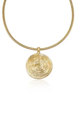Ettika Disc Pendant Necklace