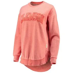 PRESSBOX Clemson Tigers Ponchoville Pullover Sweatshirt