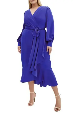 City Chic Ophelia Maxi Dress - Cobalt