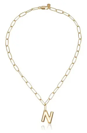 Ettika Ettika Initial Pendant Necklace Gold - N