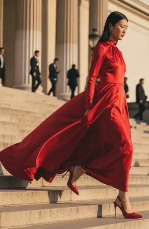 BEAUTIISOLES Marjorie Slingback Pumps - Red