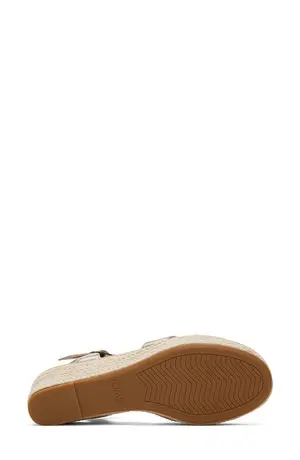 Toms Audrey Ankle Strap Espadrille Platform Wedge Sandal