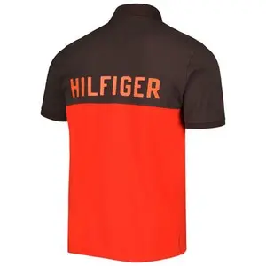 Tommy Hilfiger Brown Cleveland Browns Color Block Polo - Orange