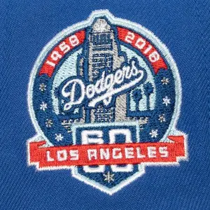 Mitchell & Ness Gray Los Angeles Dodgers Bases Loaded Fitted Hat